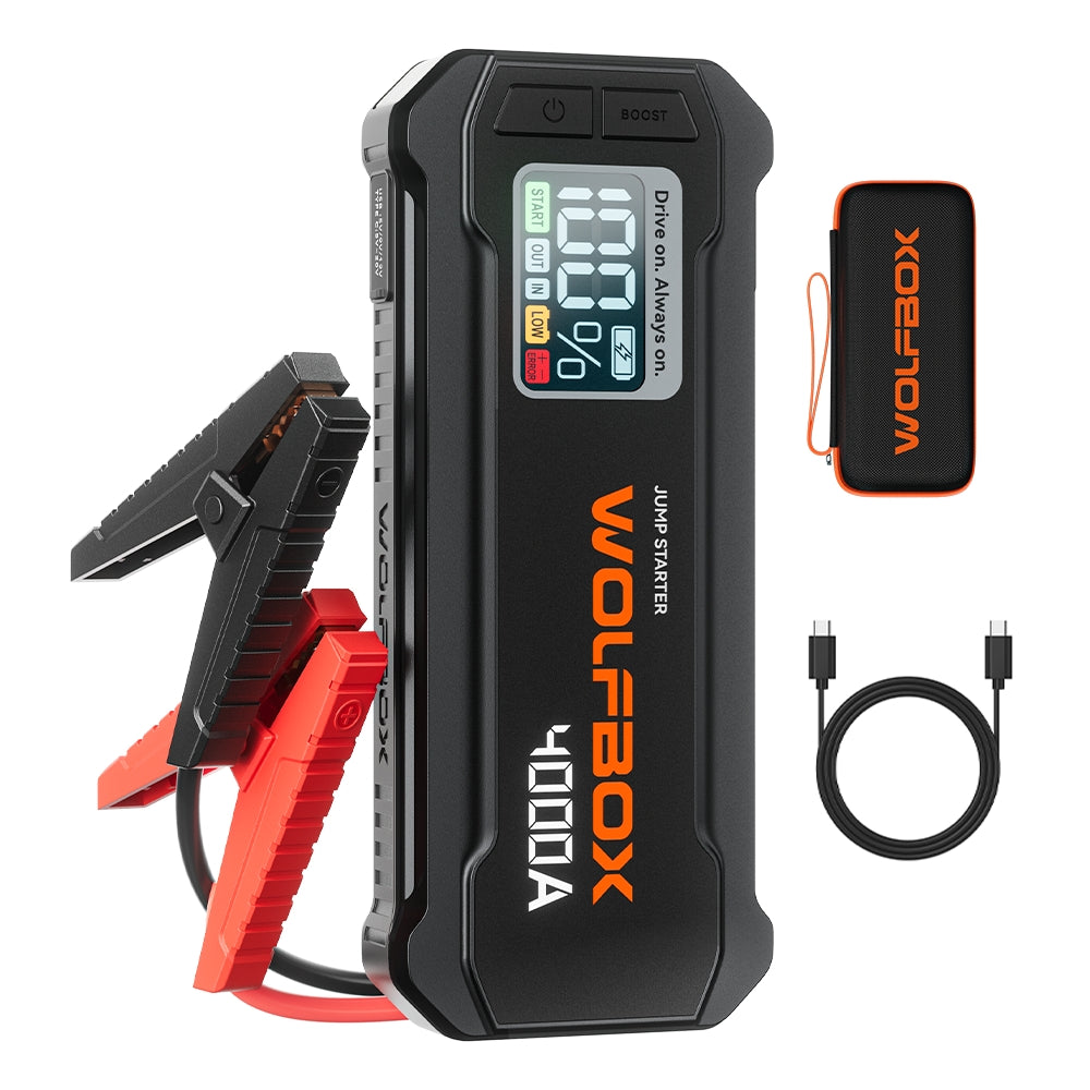 WOLFBOX MegaVolt24 Black 4000A Jump Starter