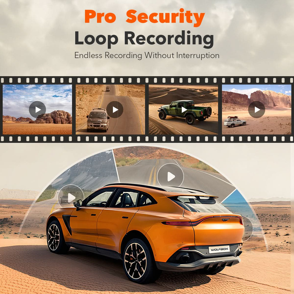 WOLFBOX G900Pro 12MP WiFi Touch Screen Smart Rear View Mirror Dash Cam