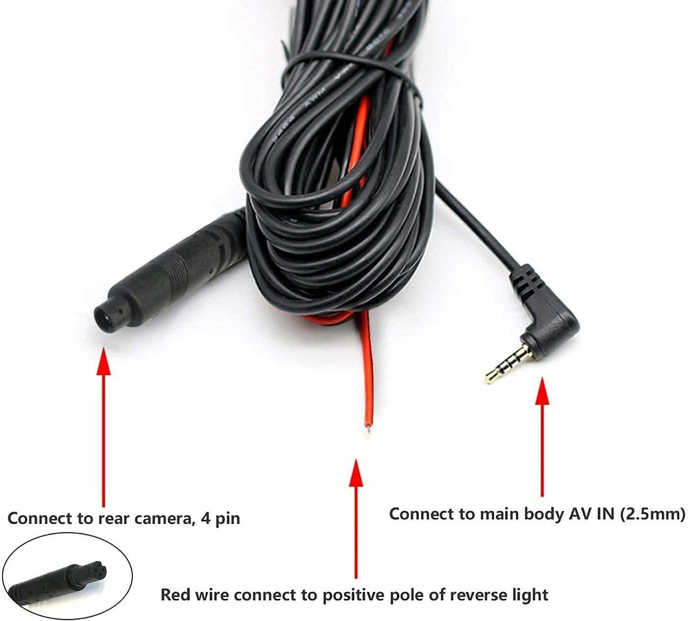 WOLFBOX 33/50/98 Feet Rear Camera Longer Replacement Cables